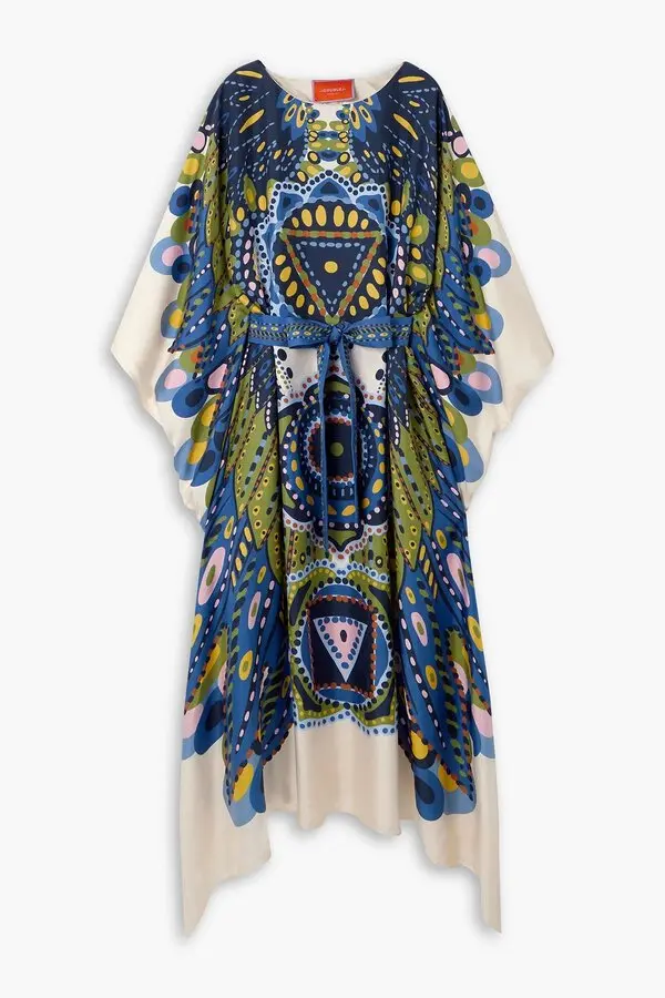 La DoubleJ Belted Printed Silktwill Kaftan