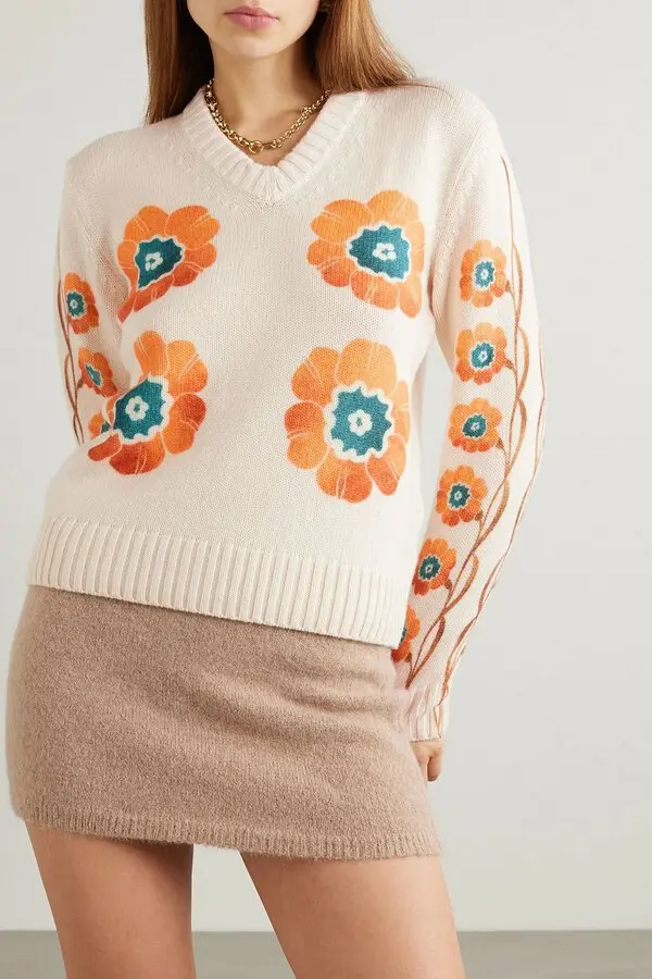 La DoubleJ Daisychain Wool & Cashmere-blend Sweater