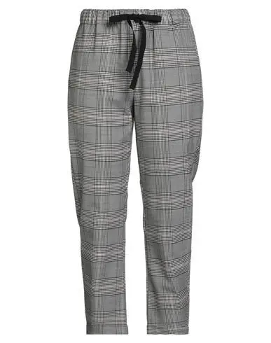 SEMICOUTURE Flannel Glen Plaid Tapered Pants - Black