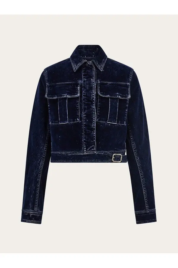 FERRAGAMO Boxy Jacket - Blue / Navy