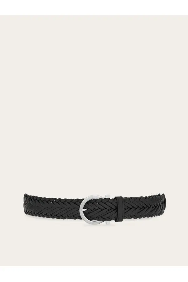 FERRAGAMO Gancini Calfskin Belt - Black