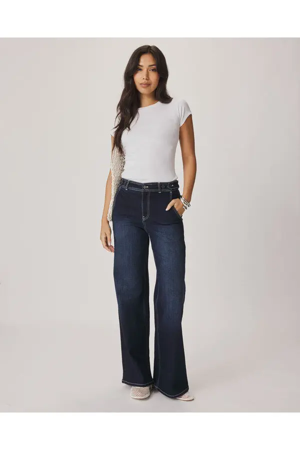 Splendid Wide Leg High Rise Jean