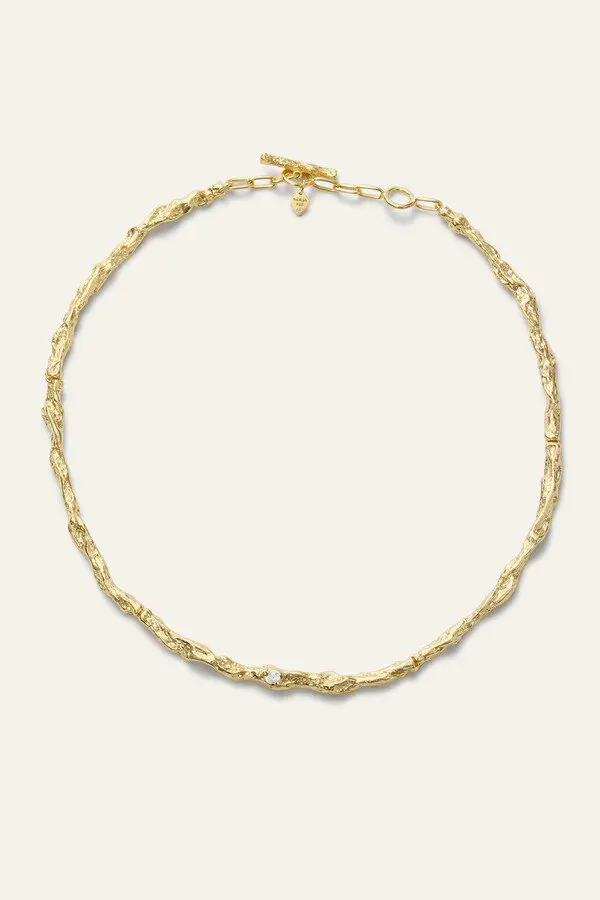 Ba&sh Wendy Zircon Chain Necklace - Gold