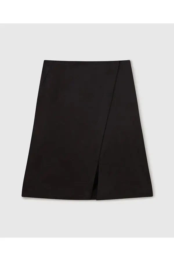 Stella McCartney Tailored Satin Midi Skirt - Black
