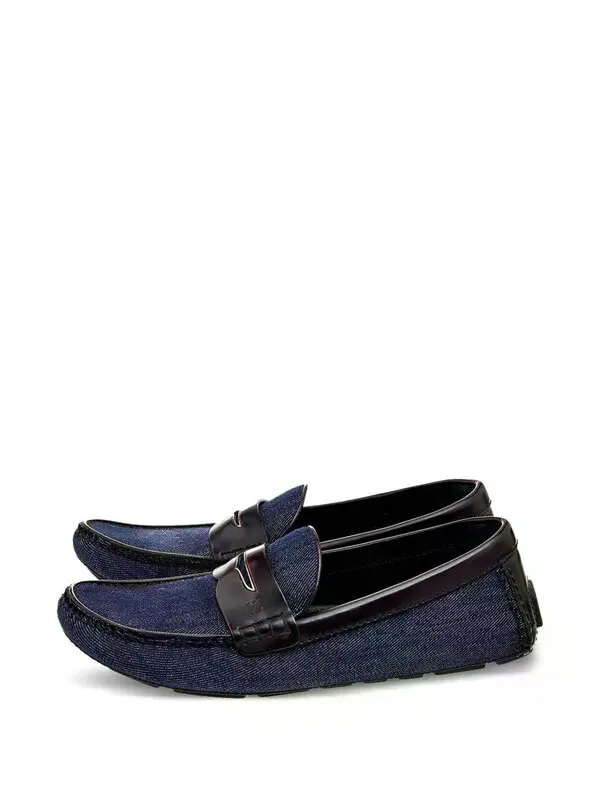 LOUIS VUITTON Denim Penny Loafers