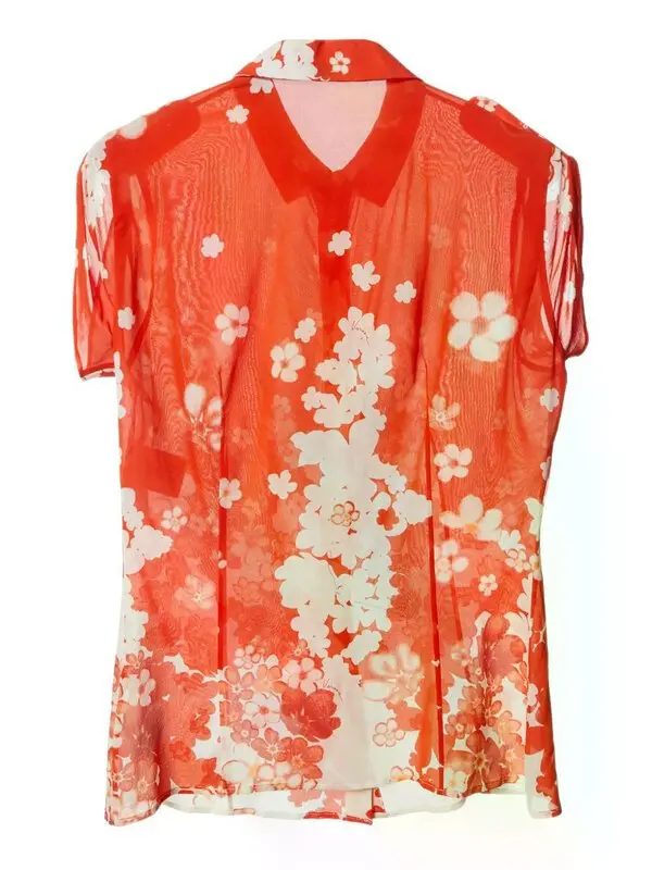 Versace Floral-print Stretch-silk Shirt