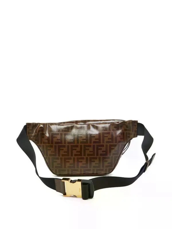 Fendi Ff-pattern Leather Belt Bag