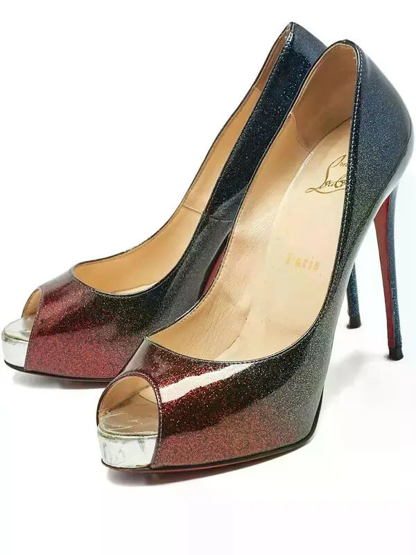 CHRISTIAN LOUBOUTIN Very Prive Glitter Pumps - Blue