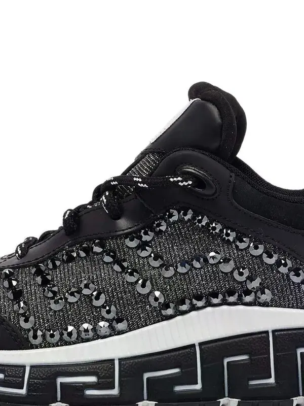 Versace Greca Crystal-embellished Sneakers