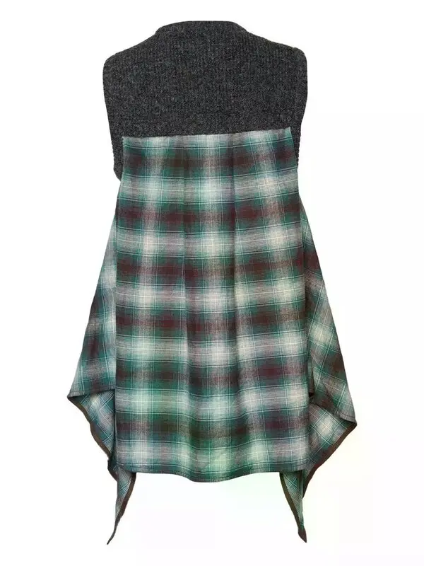 Dsquared2 Plaid Asymmetrical Vest