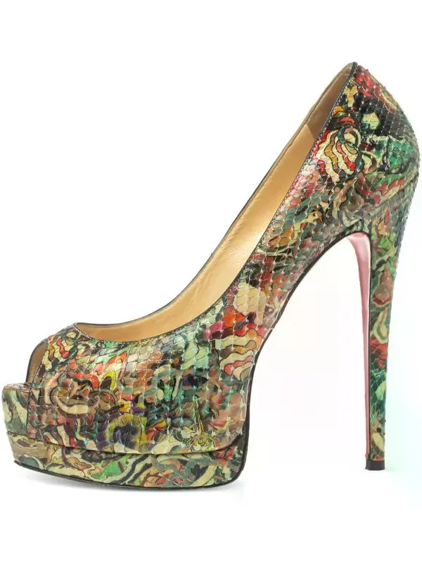 CHRISTIAN LOUBOUTIN Snakeskin Palais Royal Pumps