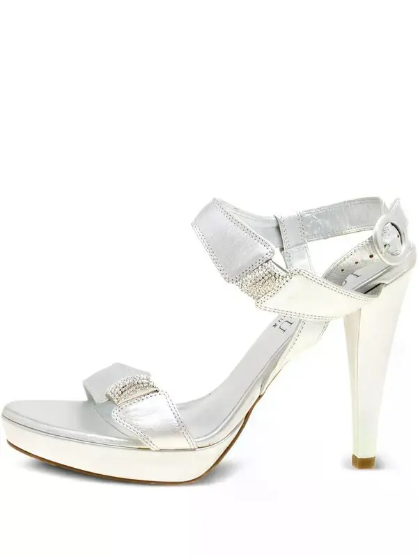 LORIBLU 110mm Crystal-buckle Sandals