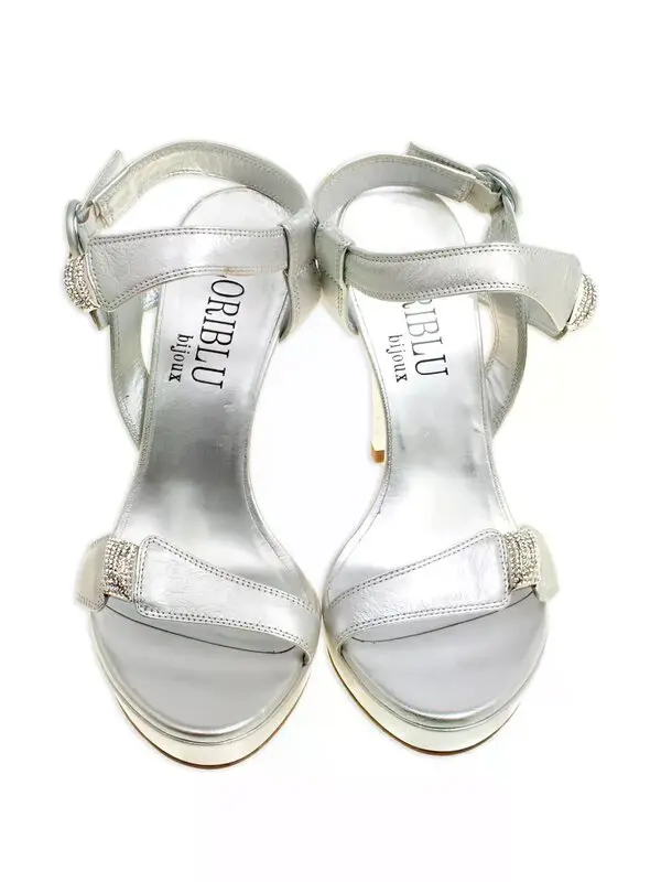 LORIBLU 110mm Crystal-buckle Sandals