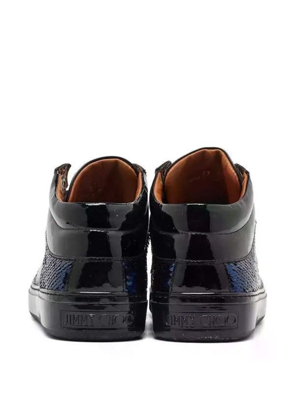 JIMMY CHOO Sequined Lace-up Sneakers