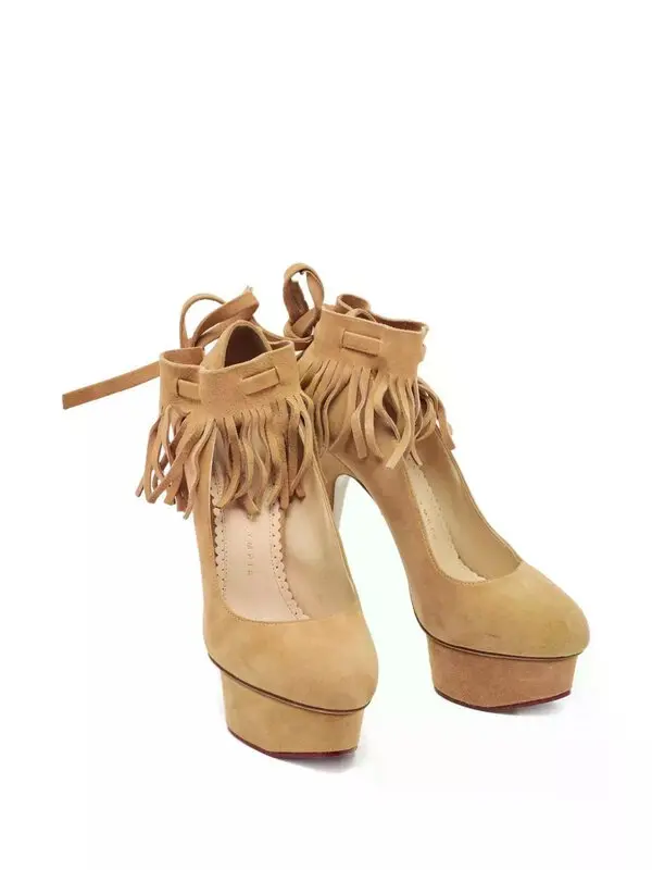 CHARLOTTE OLYMPIA 140mm Suede Heeled Pumps