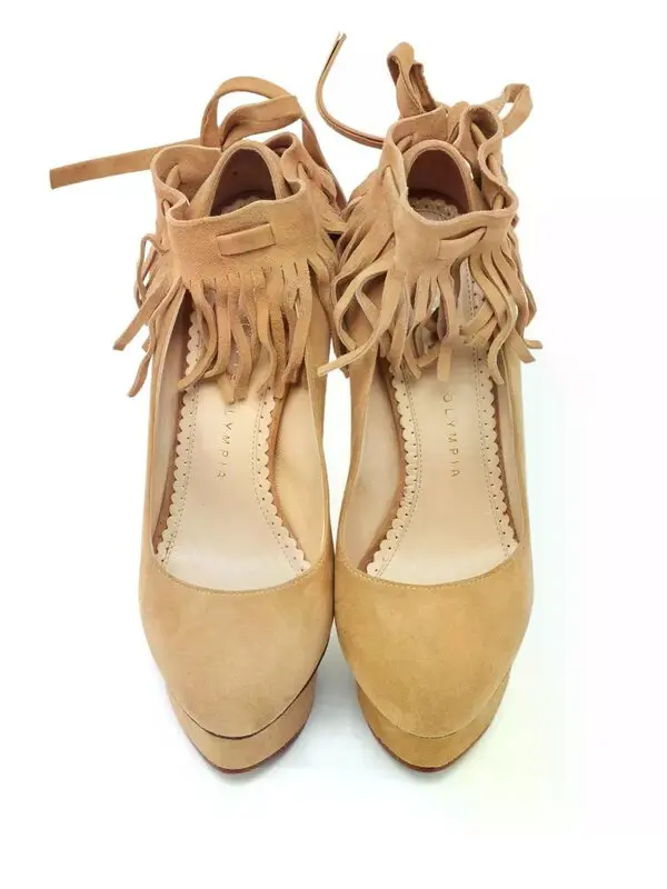 CHARLOTTE OLYMPIA 140mm Suede Heeled Pumps