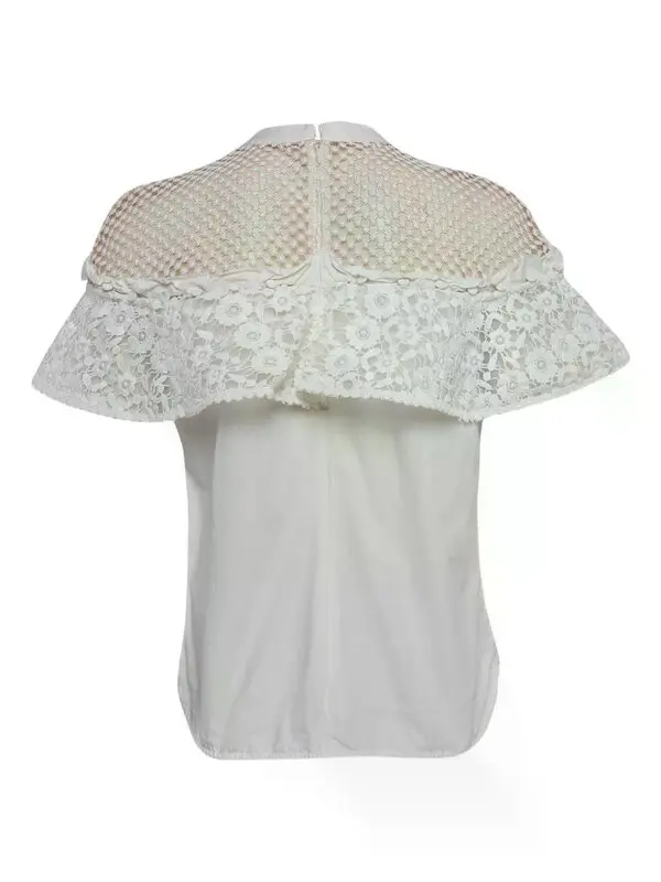 SELF-PORTRAIT Lace Ruffle Top