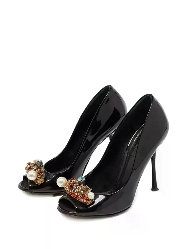 Dolce & Gabbana 110mm Leather Heeled Pumps