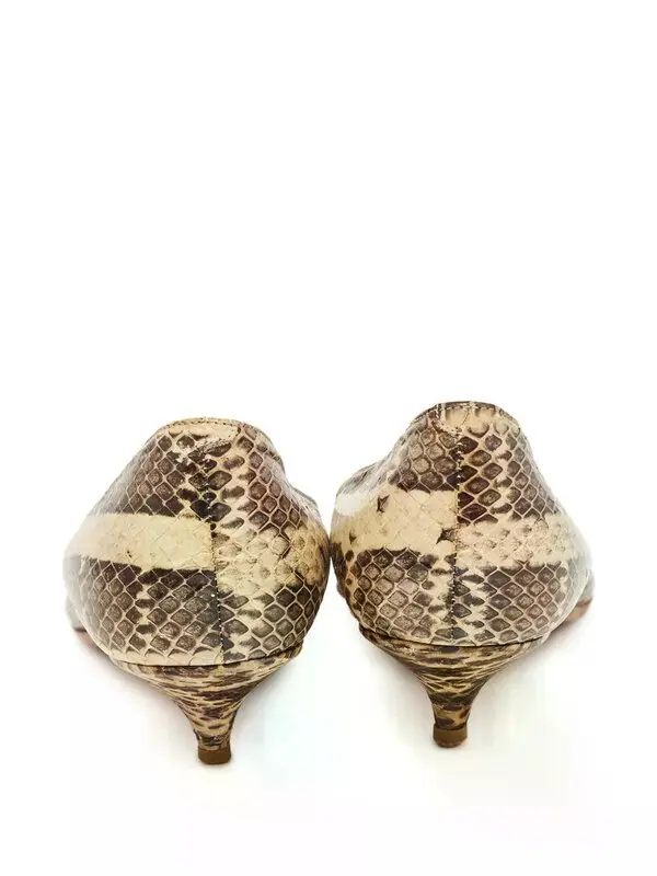 JIMMY CHOO Snakeskin Embossed Leather Shoes