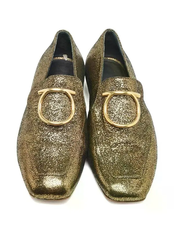 FERRAGAMO Glitter-embellished Loafers