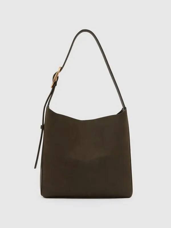 REISS Greta Suede And Leather Tote