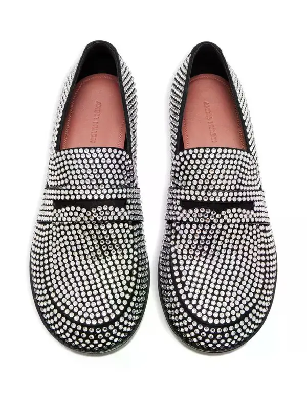 Amina Muaddi Tilda Crystal-embellished Loafers