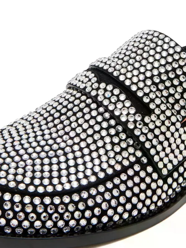 Amina Muaddi Tilda Crystal-embellished Loafers