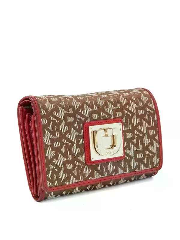 Dkny Monogram-pattern Leather Wallet