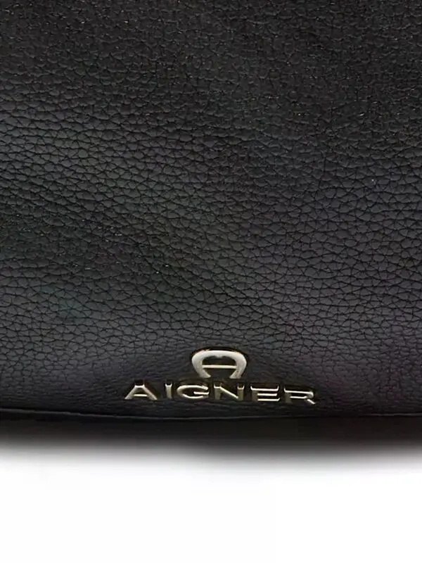 AIGNER Leather Chain Tote Bag