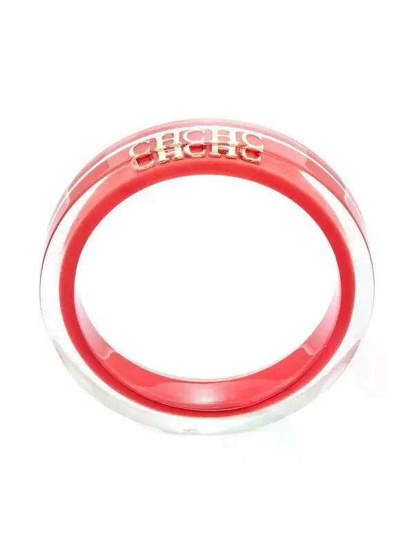 Carolina Herrera Logo-lettering Bangle Bracelet - Pink