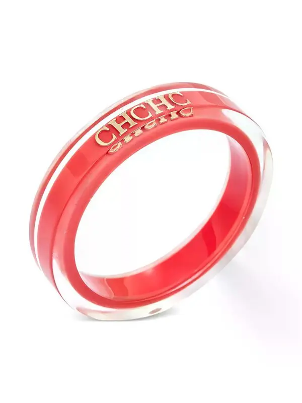 Carolina Herrera Logo-lettering Bangle Bracelet - Pink