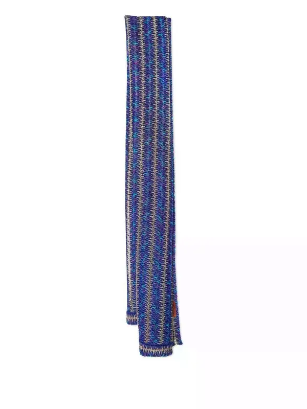 Missoni Knitted Scarf - Blue