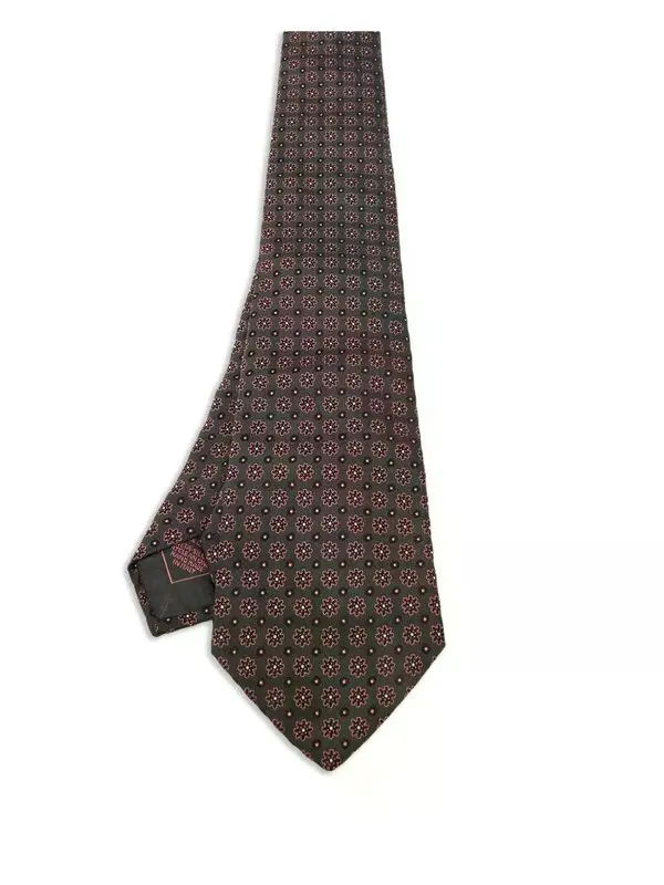 Brioni Floral-pattern Silk Neck Tie