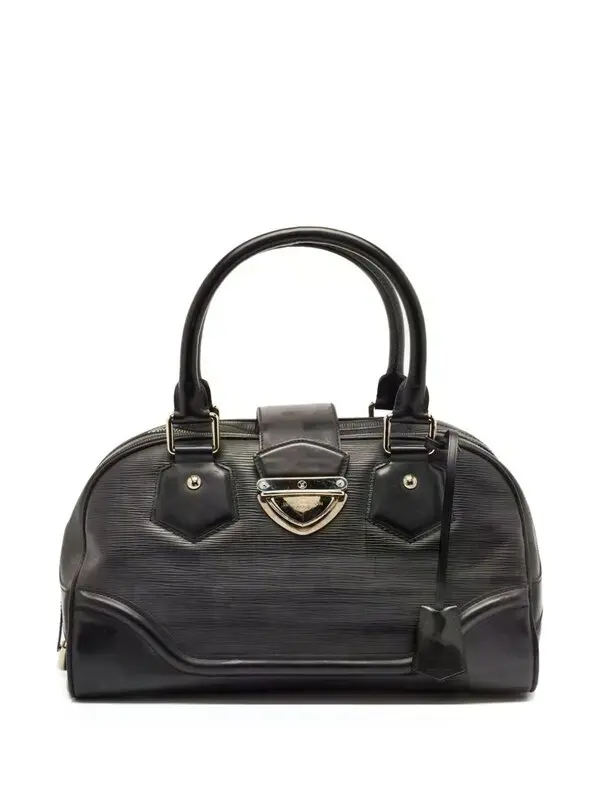 LOUIS VUITTON Textured Leather Bowler Bag