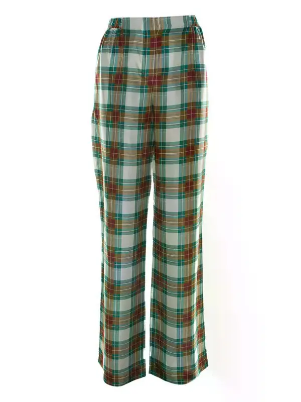 Alberta Ferretti Plaid-pattern Trousers