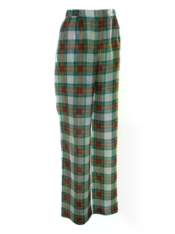 Alberta Ferretti Plaid-pattern Trousers