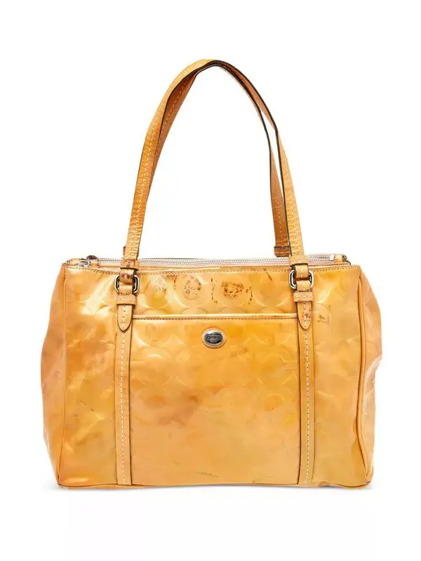 COACH VINTAGE Peyton Op Art Debossed Leather Tote Bag