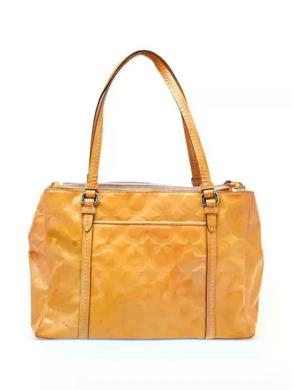 COACH VINTAGE Peyton Op Art Debossed Leather Tote Bag