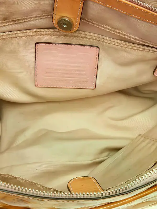 COACH VINTAGE Peyton Op Art Debossed Leather Tote Bag