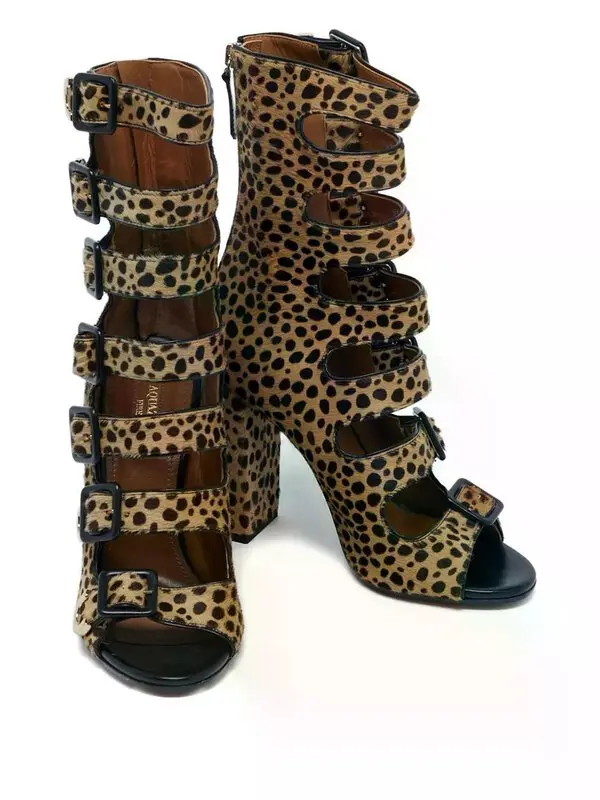 AQUAZZURA Leopard-print Heeled Sandals