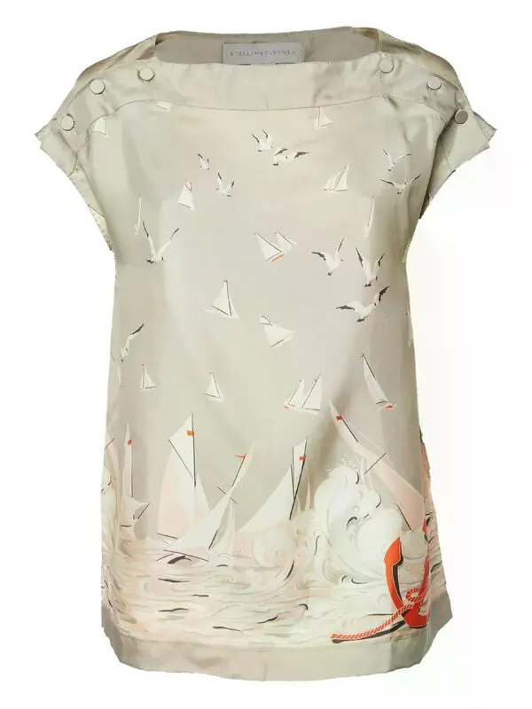 Stella McCartney Silk Graphic Blouse