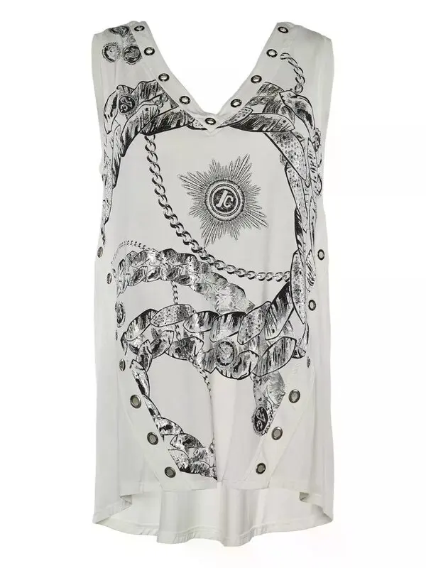 Roberto Cavalli Chain-print Tank Top