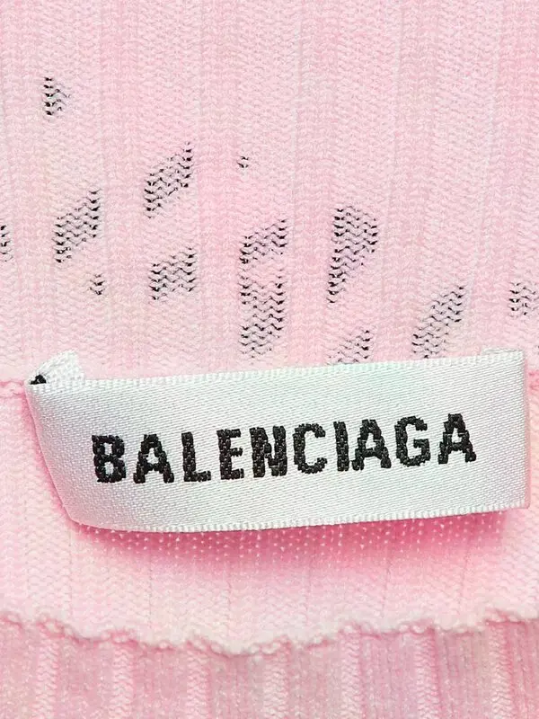 Balenciaga 2020s Ribbed-knit Logo-print Dress