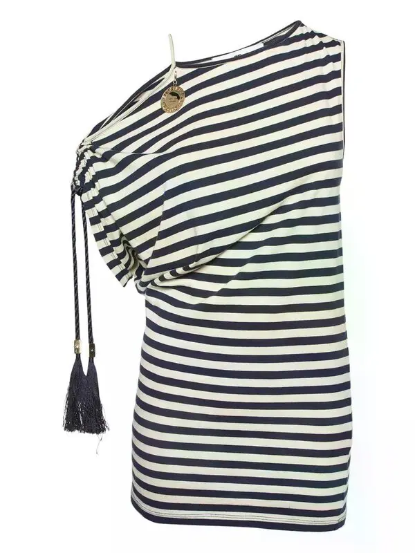 Elisabetta Franchi Striped Asymmetric Top