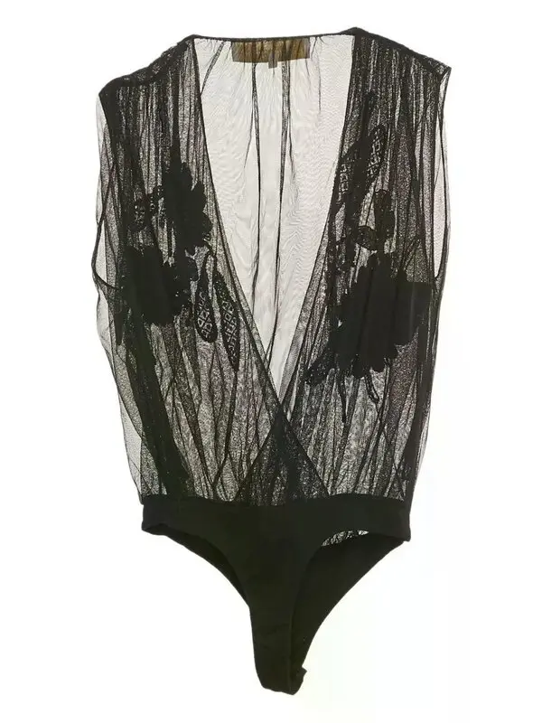 Elisabetta Franchi Floral-embellished Bodysuit