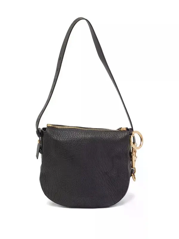 Burberry Knight Leather Shoulder Bag - Black