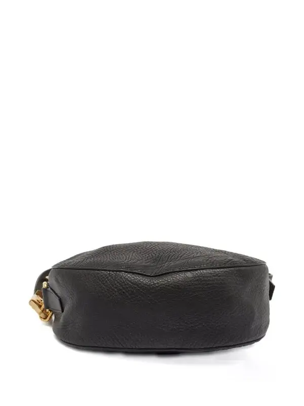 Burberry Knight Leather Shoulder Bag - Black