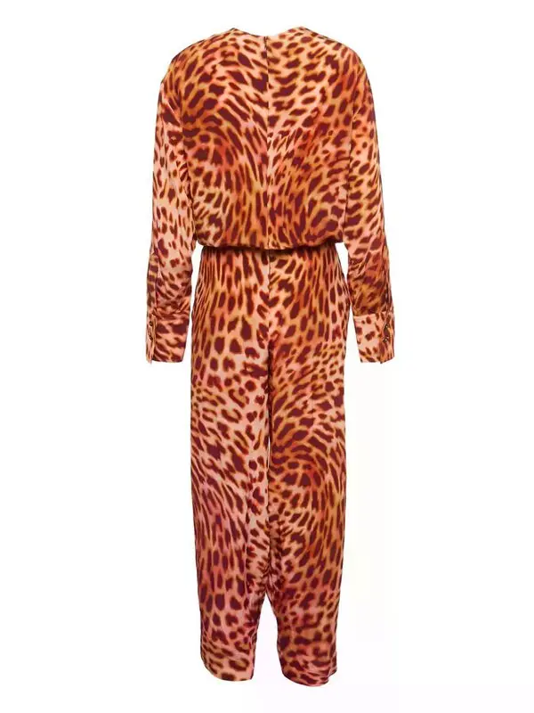 Stella McCartney Leopard-print Silk Jumpsuit