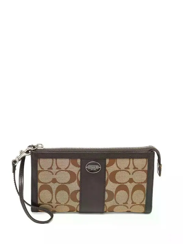 COACH VINTAGE Leather-trim Clutch
