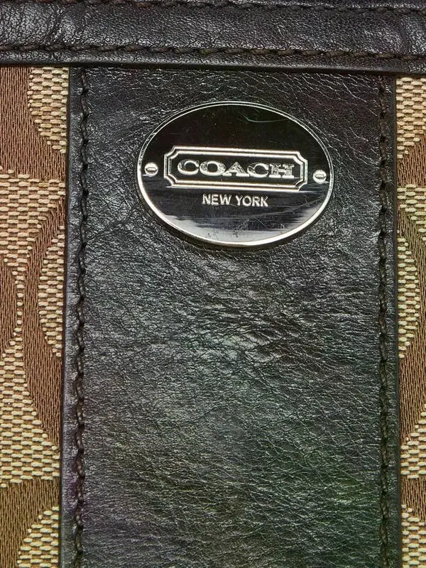 COACH VINTAGE Leather-trim Clutch